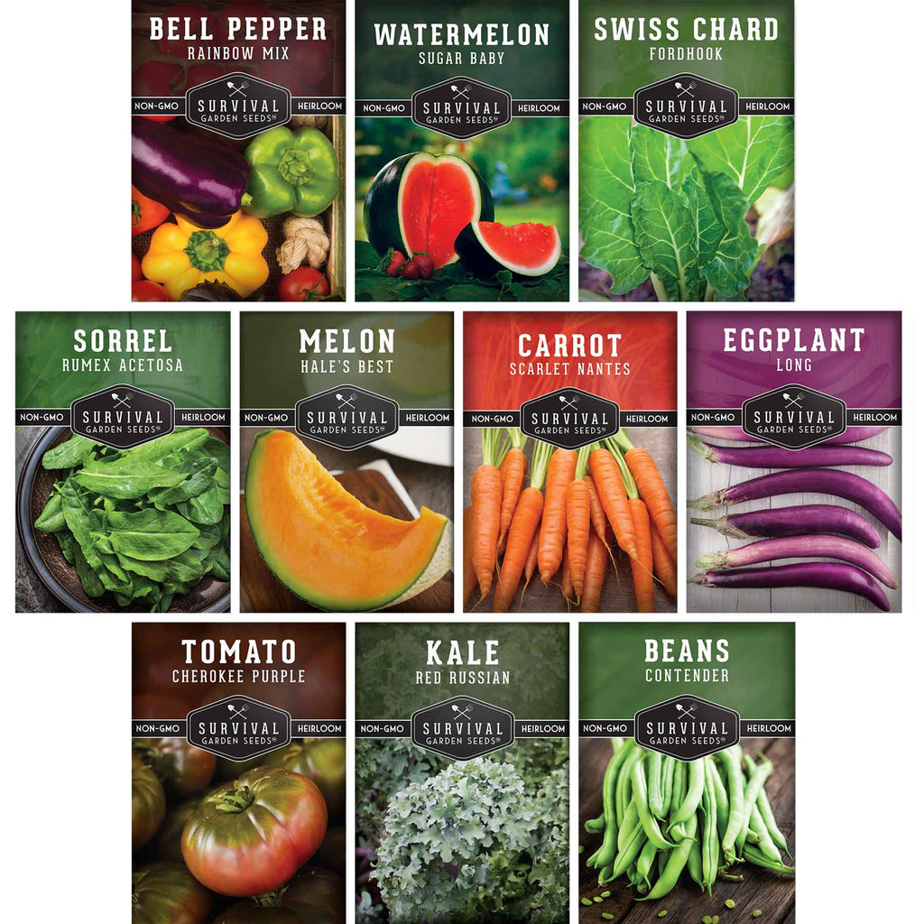 Drought-Tolerant Vegetable Seeds Variety Pack – 10 Heat-Resilient, Ful ...